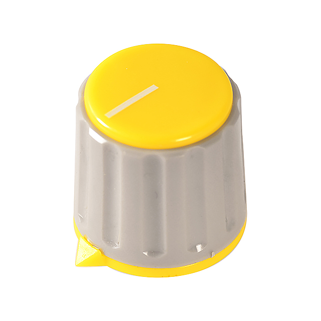 Pointer control knob 6.1mm shaft plastic 21.7mm diameter